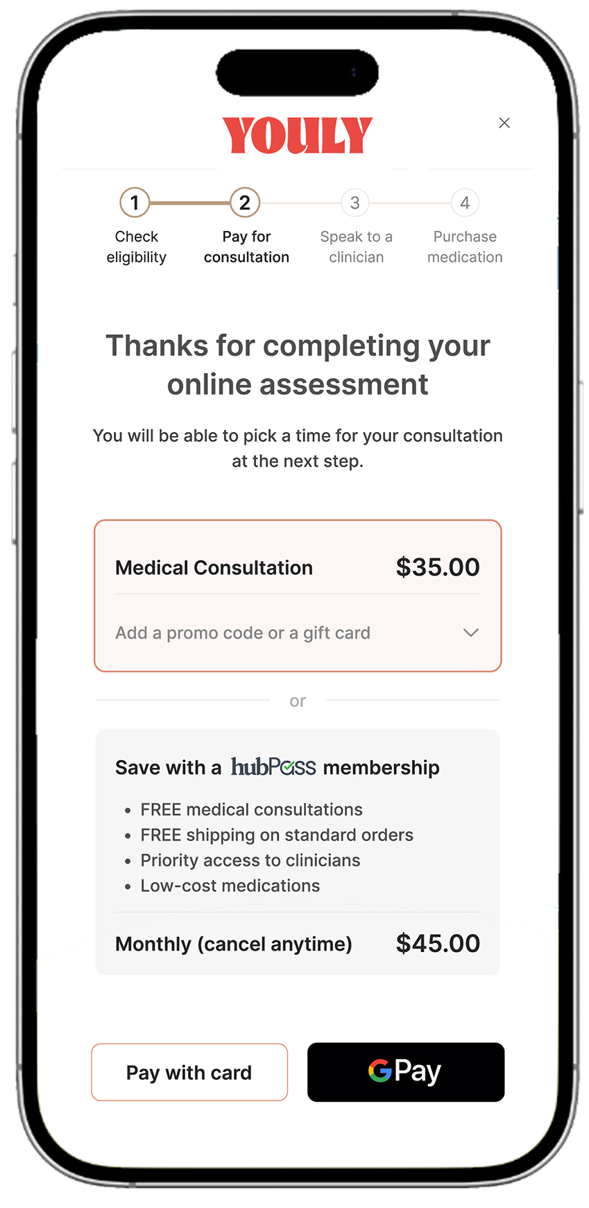 hubPass, Membership Benefits, Powered by hub.health & Youly